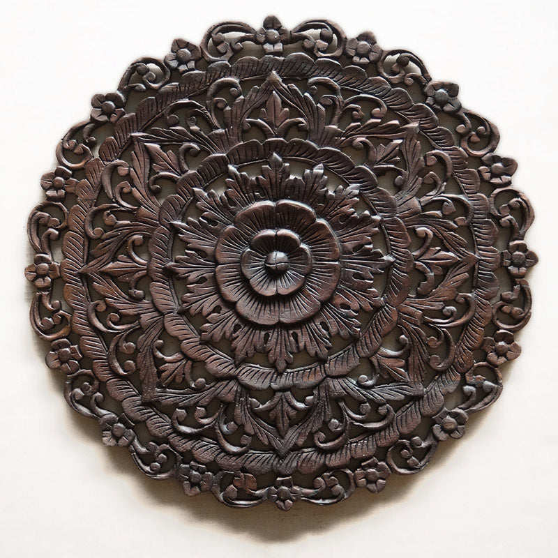 Panel de pared redondo de loto tradicional - 60 cm – Terre de Siam