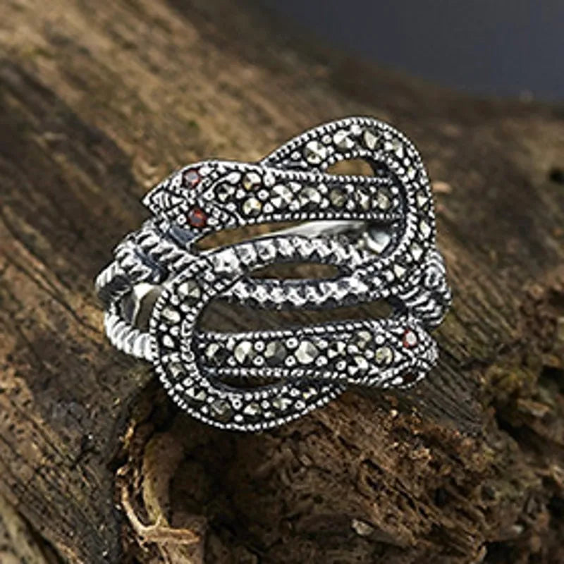 PSA - Ring silver and marcasite