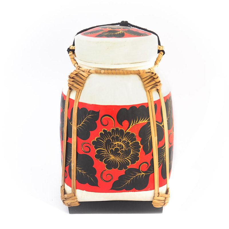 Red and black Thai rice box - 4 sizes – Terre de Siam