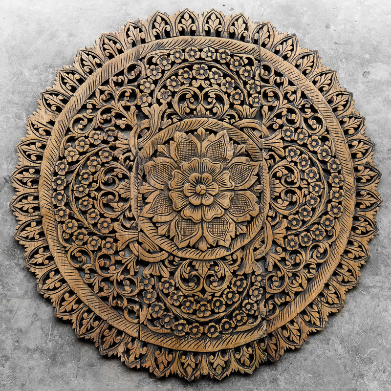 Rustic round wall panel - 90 cm – Terre de Siam